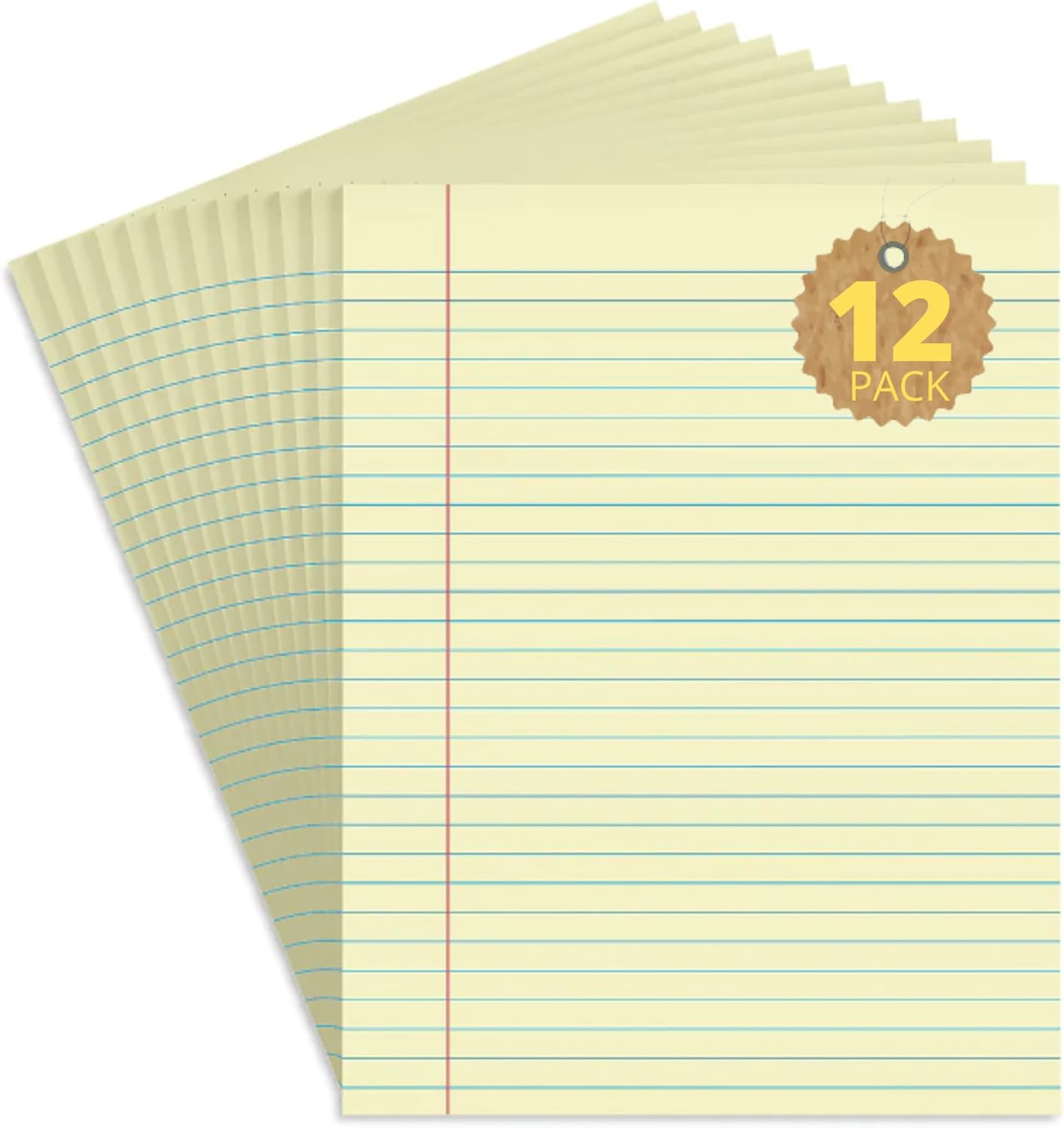 Amazon.com : 1InTheOffice Yellow Note Pads, Yellow Writing Pads, Paper ...