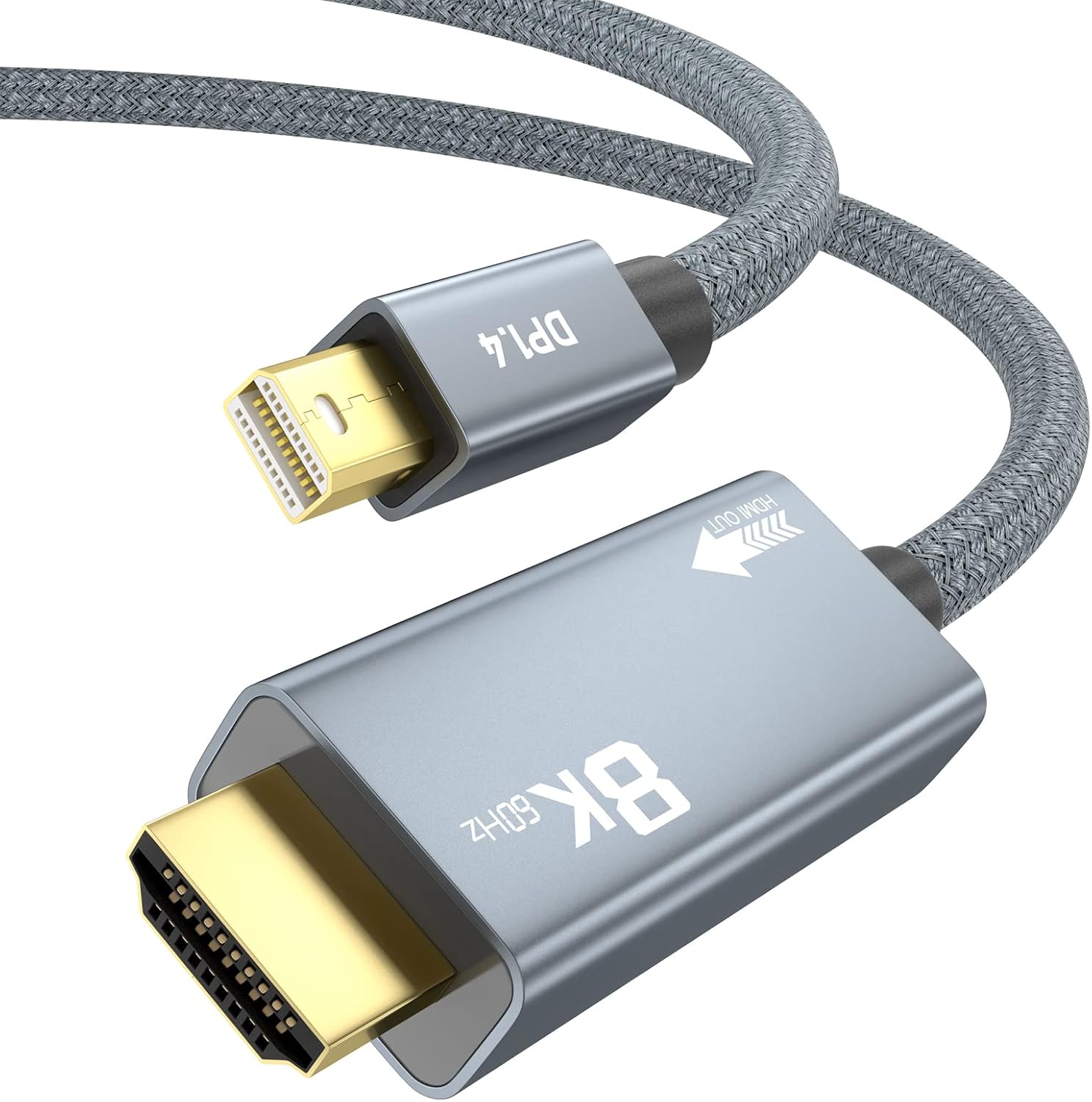 8K Mini DisplayPort auf HDMI Kabel, Mini DP zu HDMI 2.1 Kabel ...