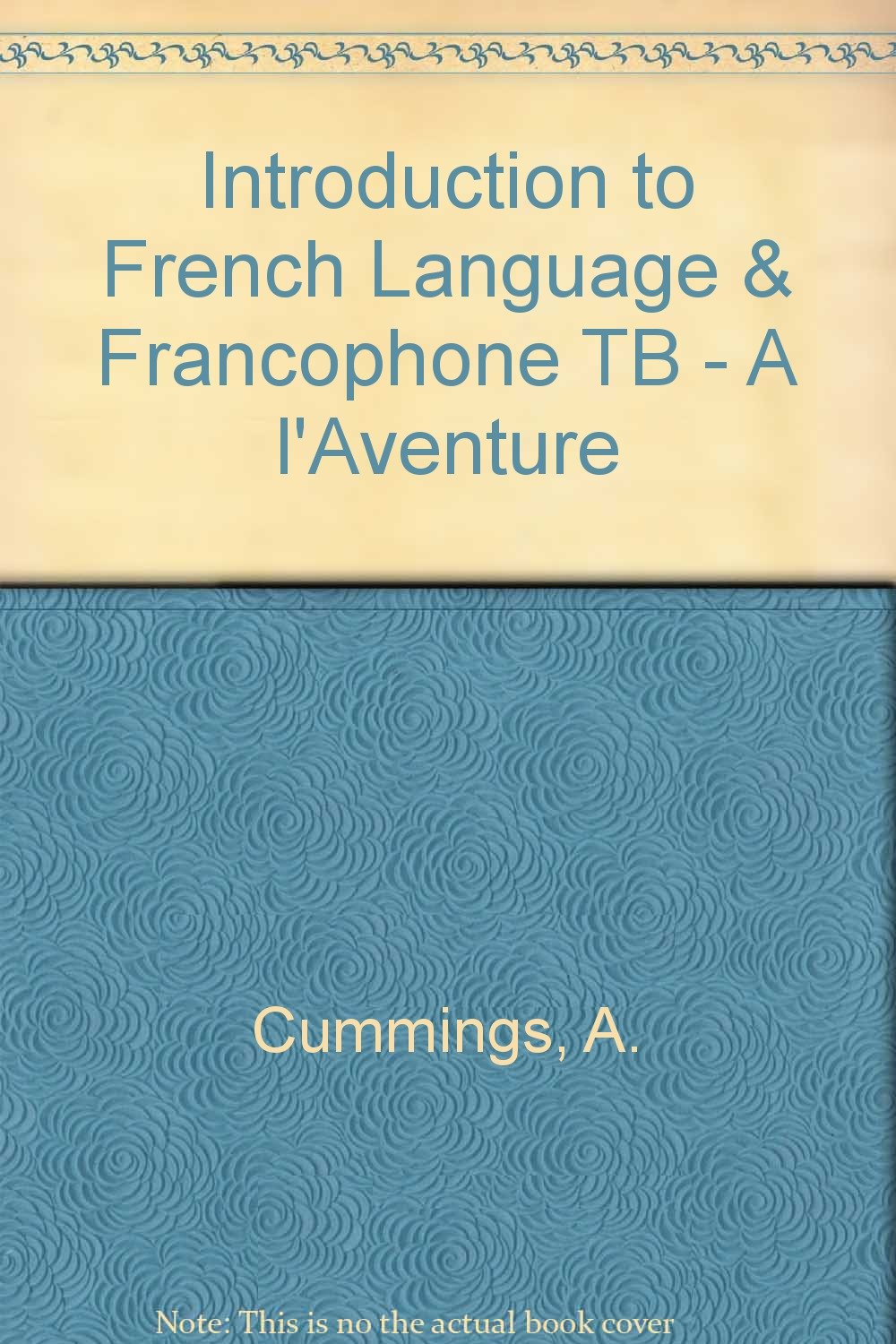 Buy Introduction to French Language & Francophone TB - A l'Aventure ...