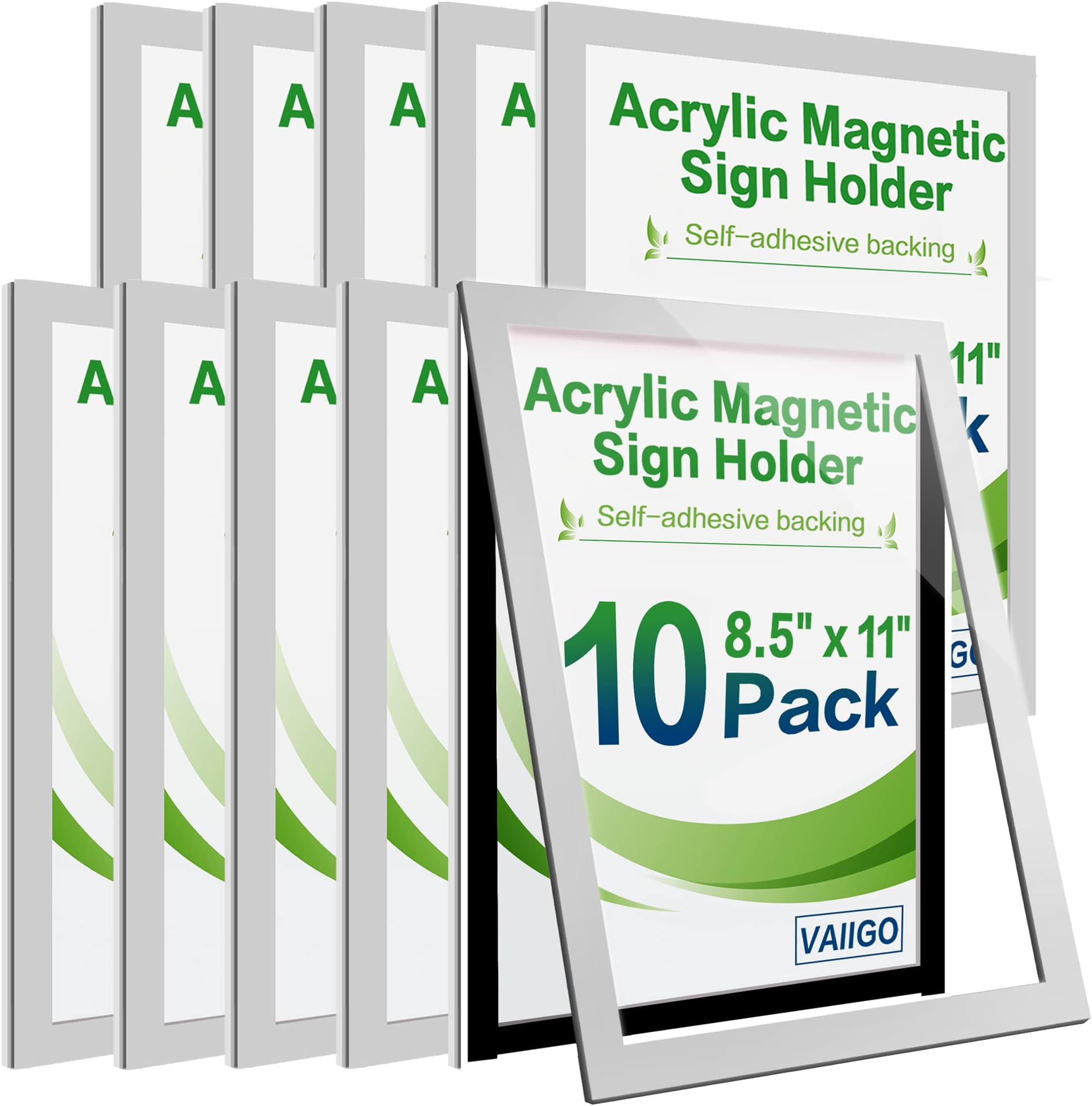 Amazon.com : VAIIGO 10Pack Acrylic Sign Holder 8.5" x 11" Wall Mount ...