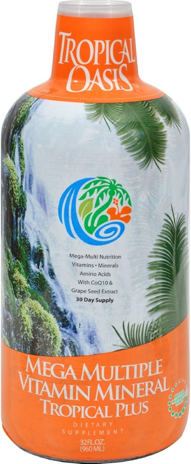 Amazon.com: Tropical Oasis Trop Plus Multi VIT/Mnrl 32 Fz : Health ...