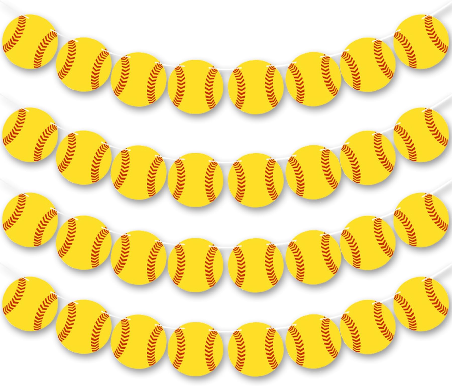 Amazon.com: Softball Party Banner,4Pcs Softball Paper Garland for Baby ...