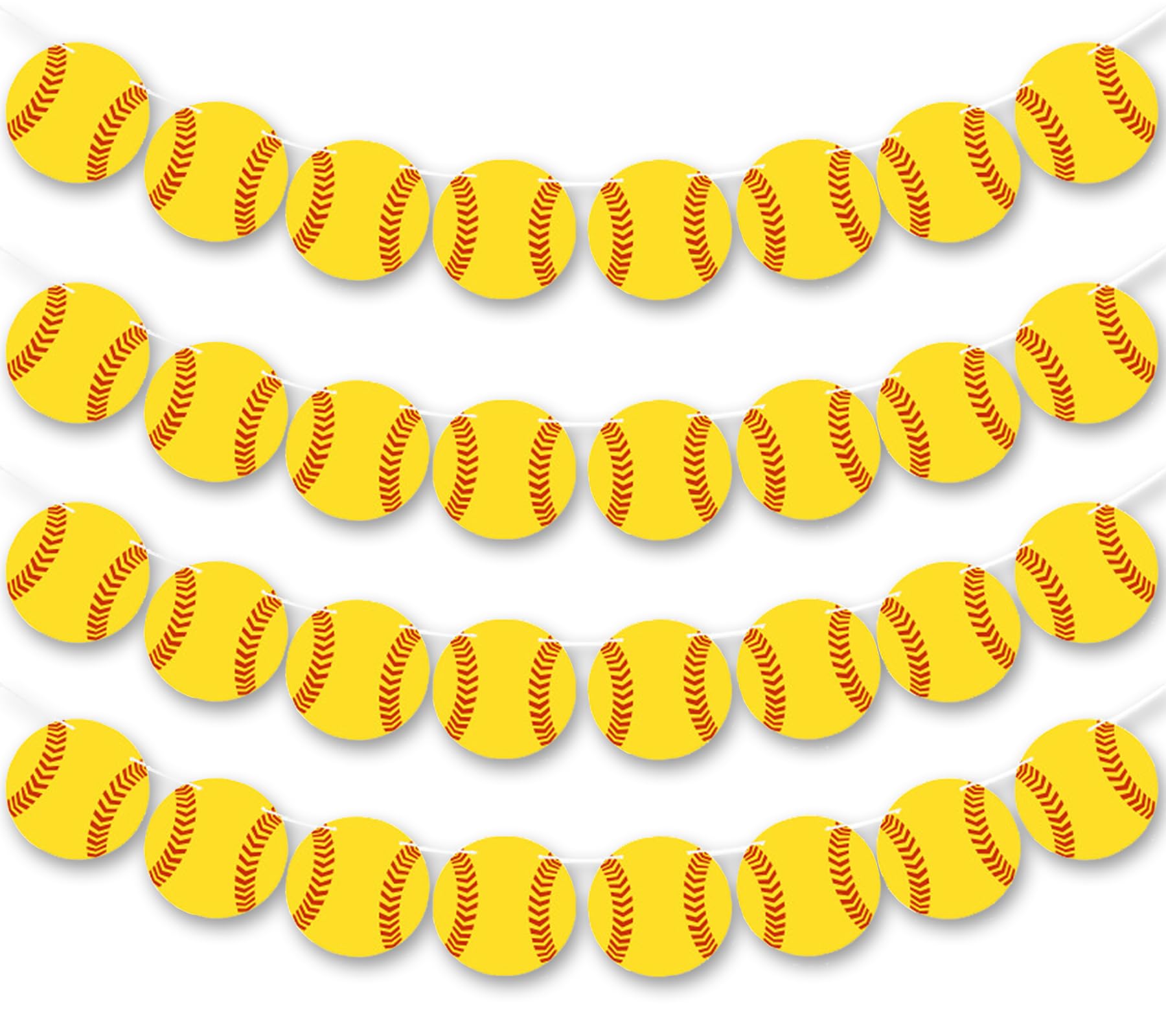 Amazon.com: Softball Party Banner,4Pcs Softball Paper Garland for Baby ...