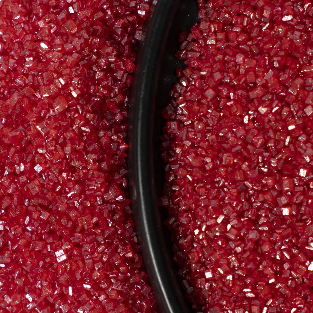 Snapklik.com : Red Sanding Sugar Edible Sugar Sprinkles For Cakes, Cupcakes, Cookies Sugar ...