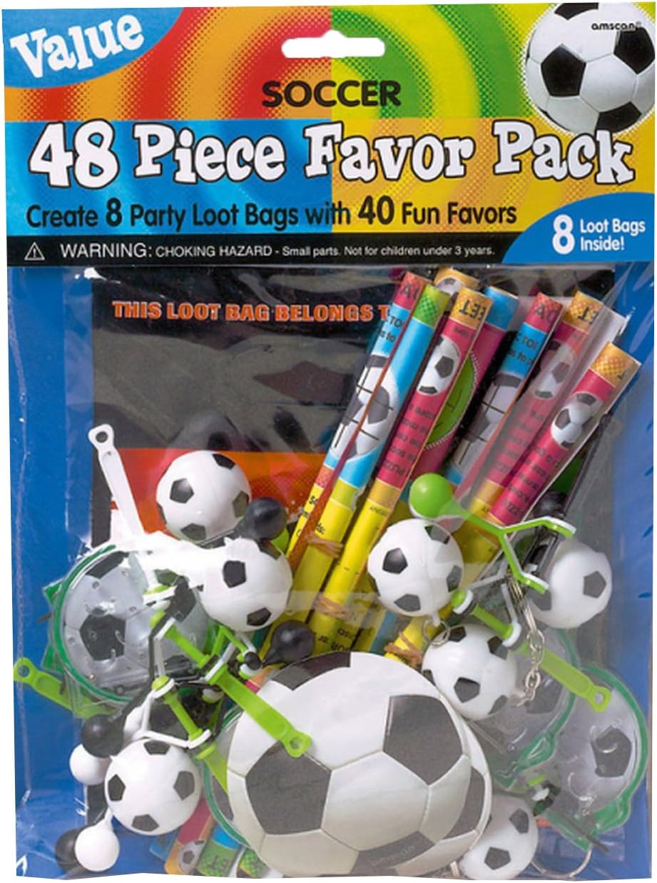 Amazon.com: amscan 48-Piece Championship Soccer Favor Value Pack : Toys ...