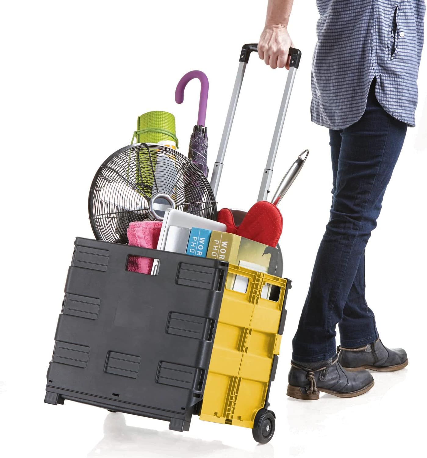Amazon.com : Mount-It! Rolling Utility Cart, Folding and Collapsible ...