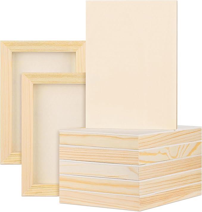 Amazon.com: Aodaer 8 Pack Wood Panels 5 x 7 Inch Wooden Panels Canvas ...