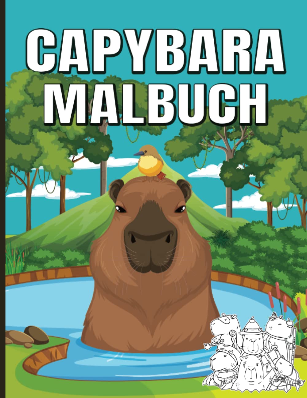 Capybara Malbuch: Lustiges Capybara Buch mit Mandalas : Ejtahr, Sarah ...