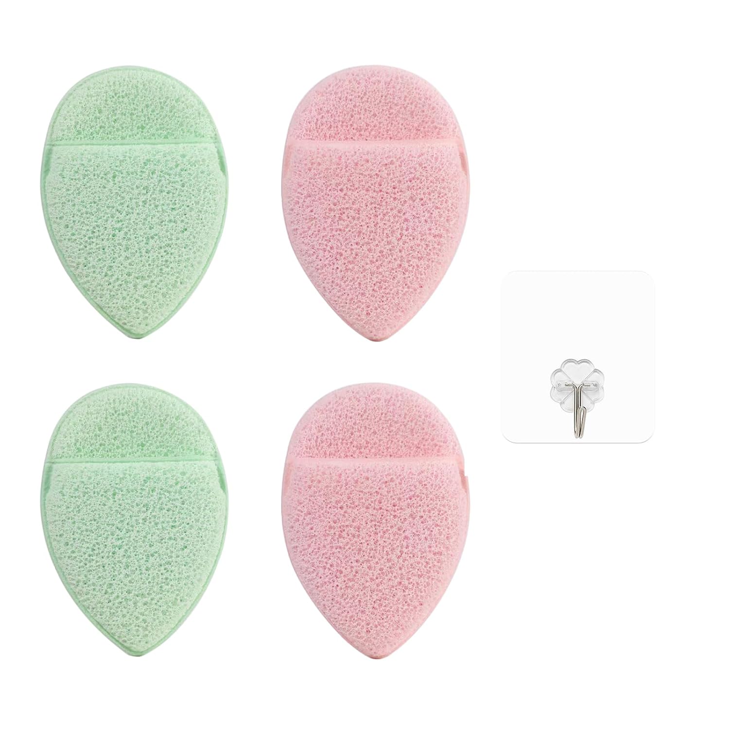 Amazon.com : LuckyOpt 4Pcs Facial Sponges for Washing Face, Reusable ...