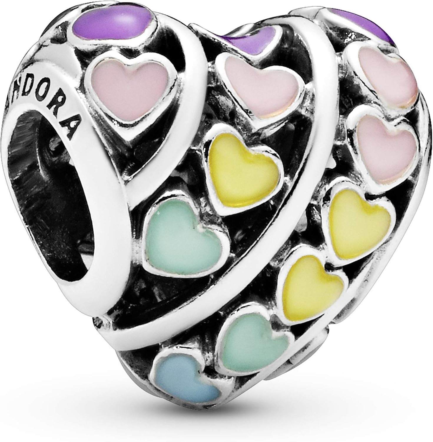 Amazon.com: Pandora Jewelry Hearts Sterling Silver Charm: Clothing ...