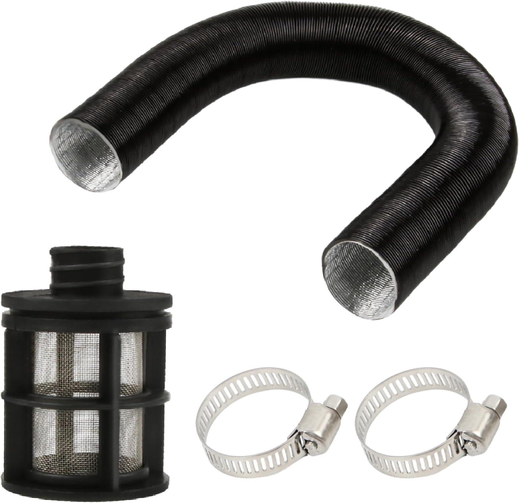 Amazon.com: 25mm Diesel Heater Air Intake Pipe Hose with Seal Clamp and ...