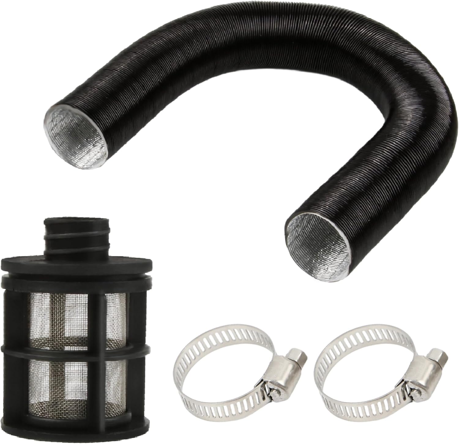 Amazon.com: 25mm Diesel Heater Air Intake Pipe Hose with Seal Clamp and ...