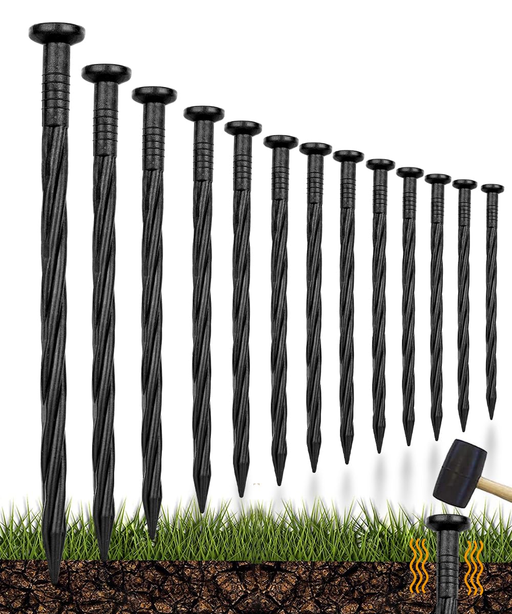 Amazon.com : 150pack 8-Inch Plastic Landscape Edging Spikes Landscape ...