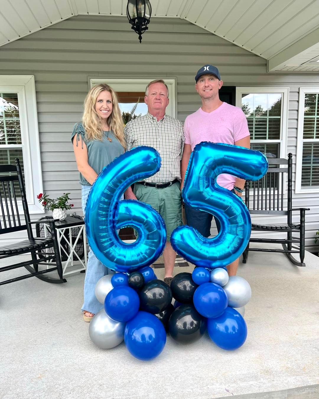 Snapklik.com : Navy Blue Number 60 Balloon 40 Inch, 60 Number Balloons ...