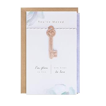 Amazon.com : Hallmark New Home Card - Classic Key Design with 3D ...