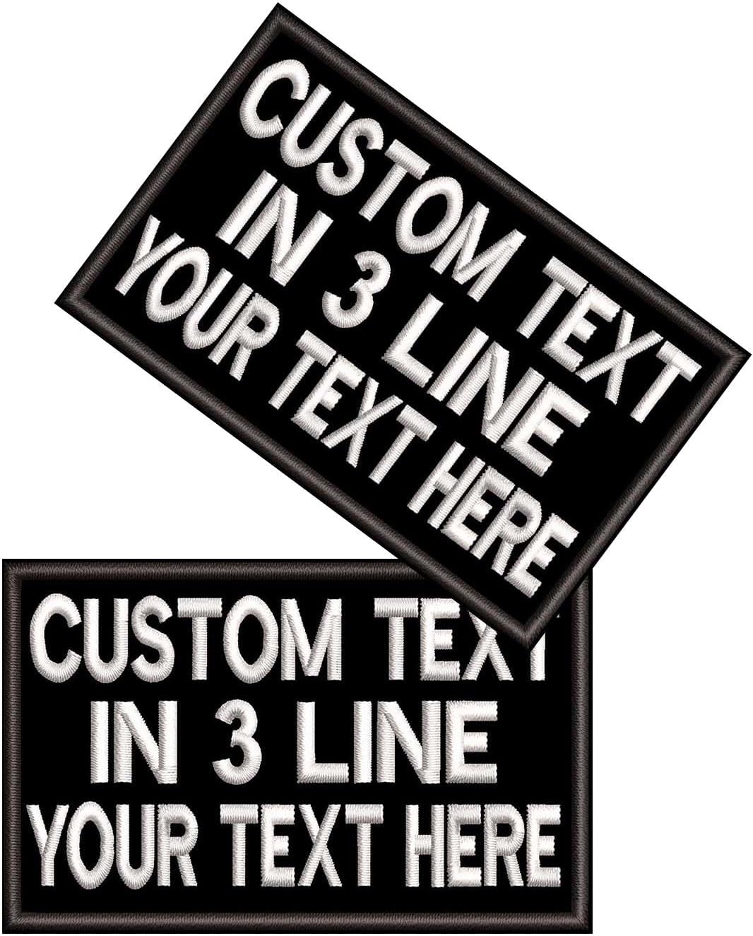 Amazon.com: 2 PCS Custom Text Patch,Removable Hook Backing Personalized ...