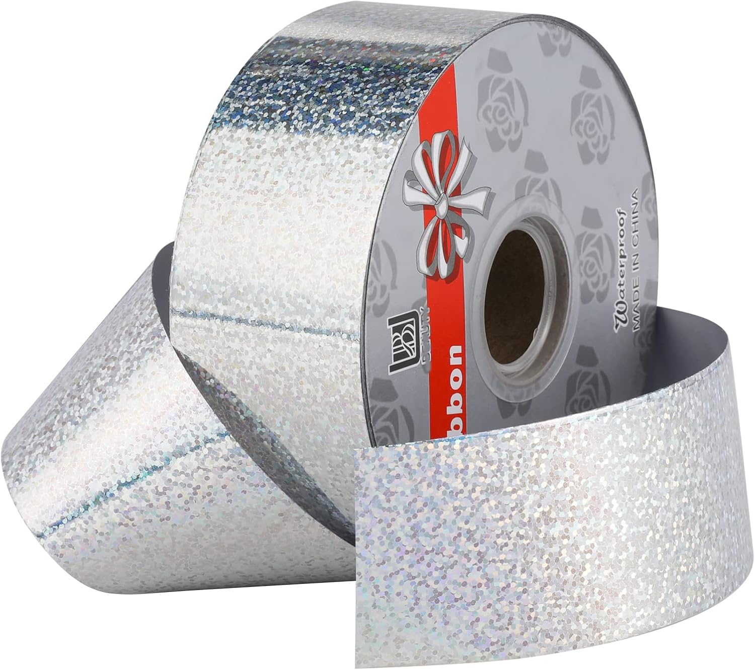 Amazon.com: 2inch x 100yards Waterproof Ribbon,Silver Curling Ribbon ...