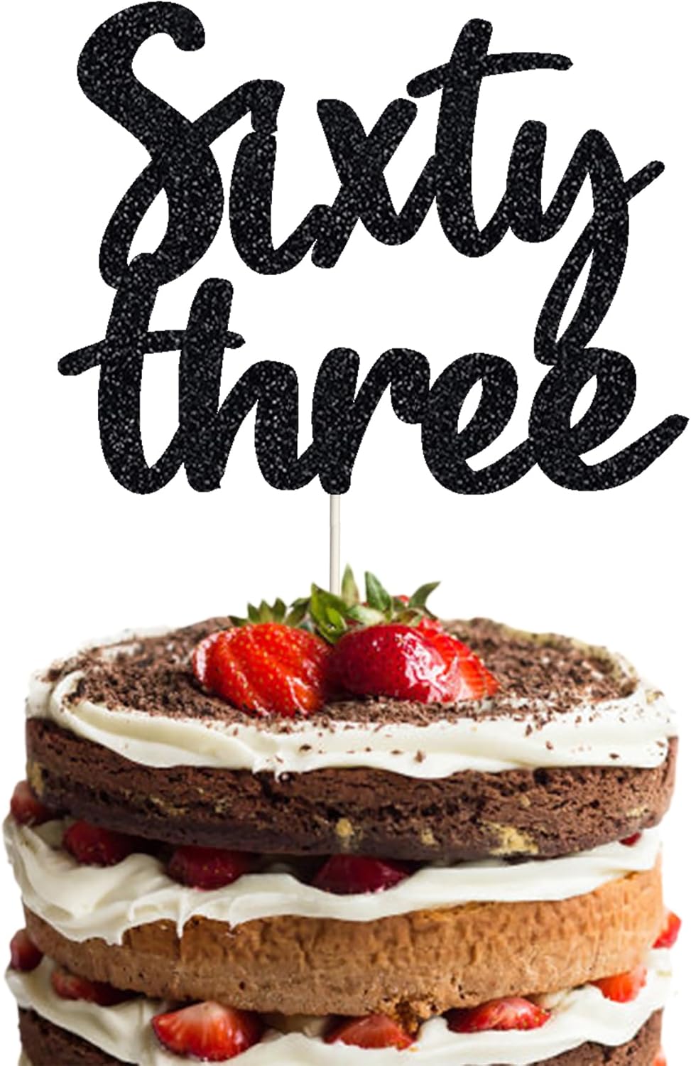 Amazon.com: Happy 63rd Birthday Cake Topper Sixty three Birthday Cake ...