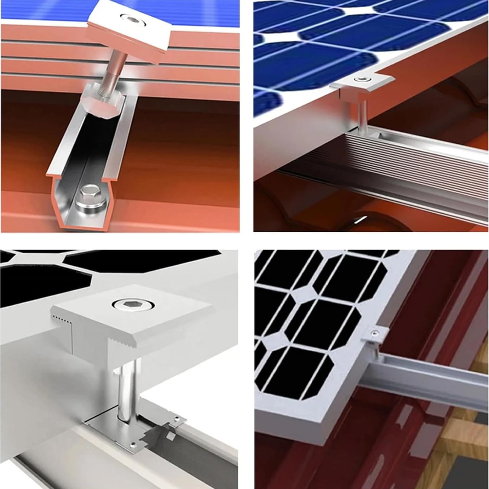Snapklik.com : Copgge Solar Panel Roof Mounting Rail Aluminium Rooftop ...