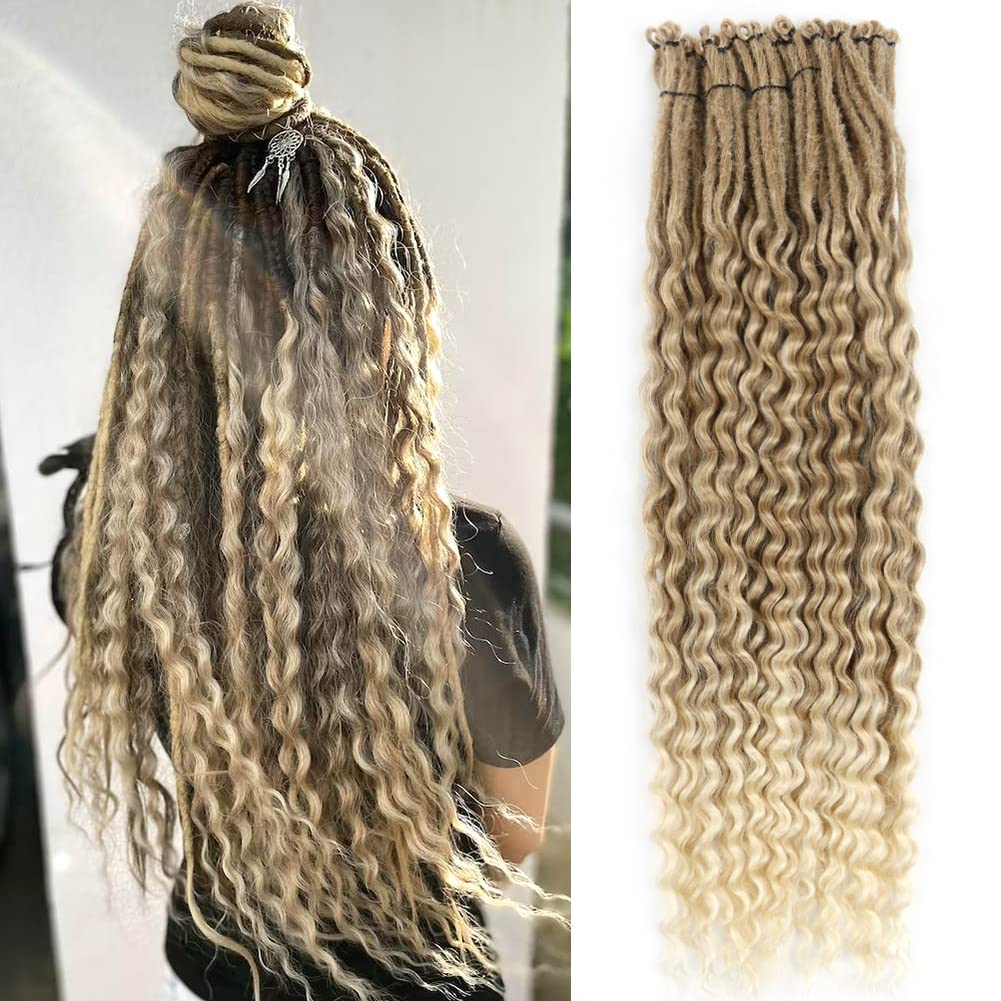 Amazon.com : DAIRESS 20inches Synthetic Single Ended Curly Dreadlock ...