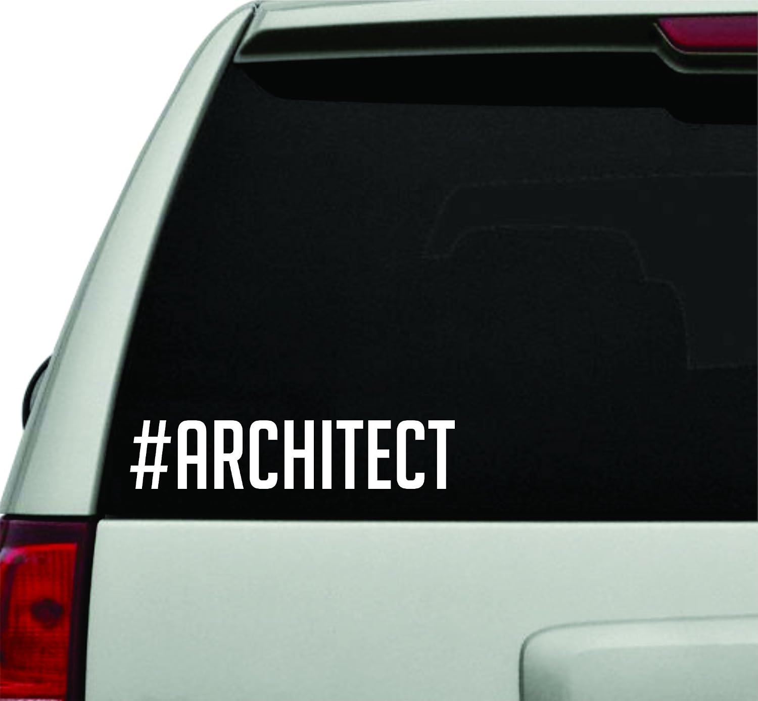 Amazon.com: Hashtag Architect White Version Car Window Windshield ...