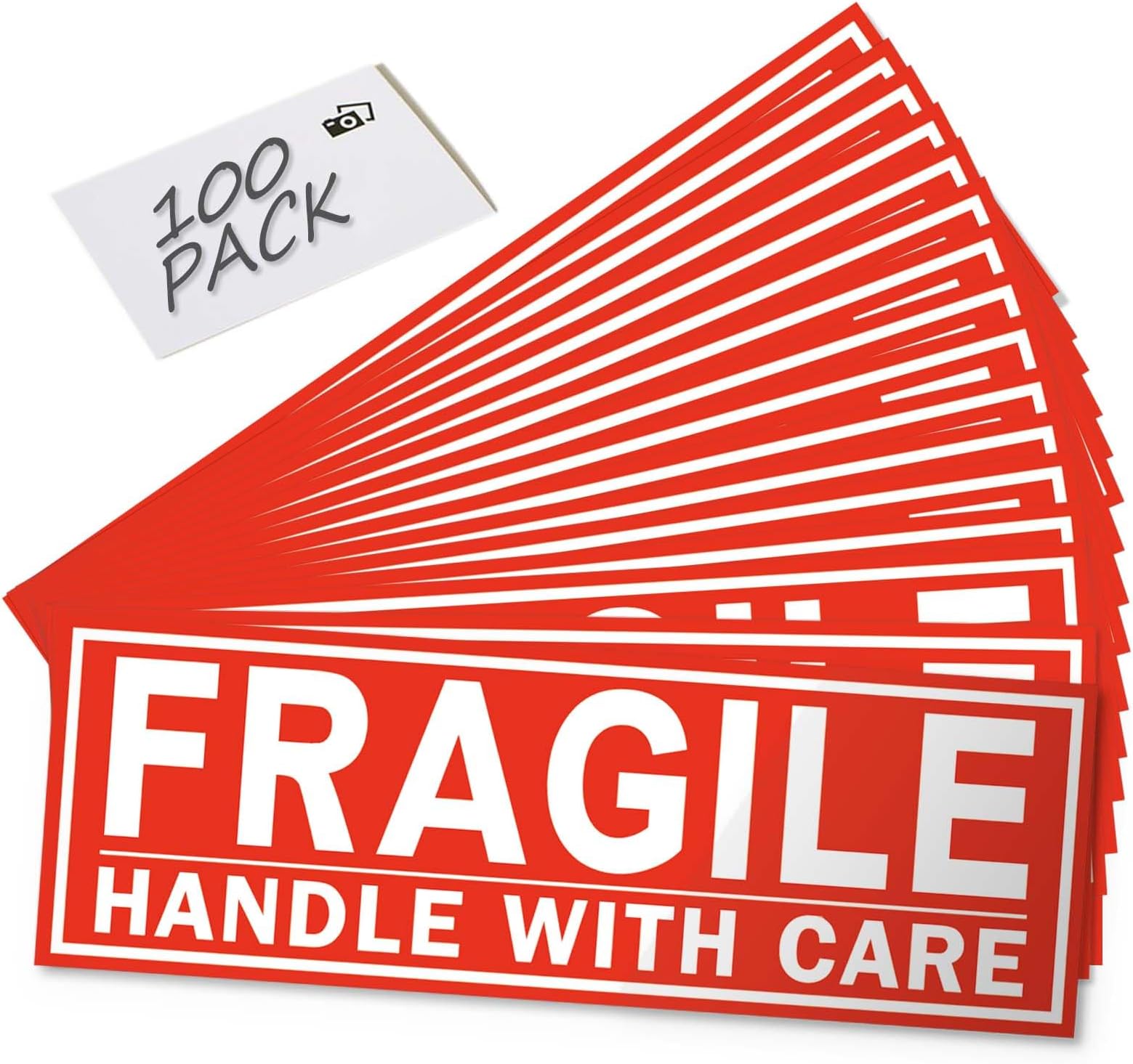 Amazon.com : Fragile Stickers, Large Size 8 x2.7 in, Handle with Care ...
