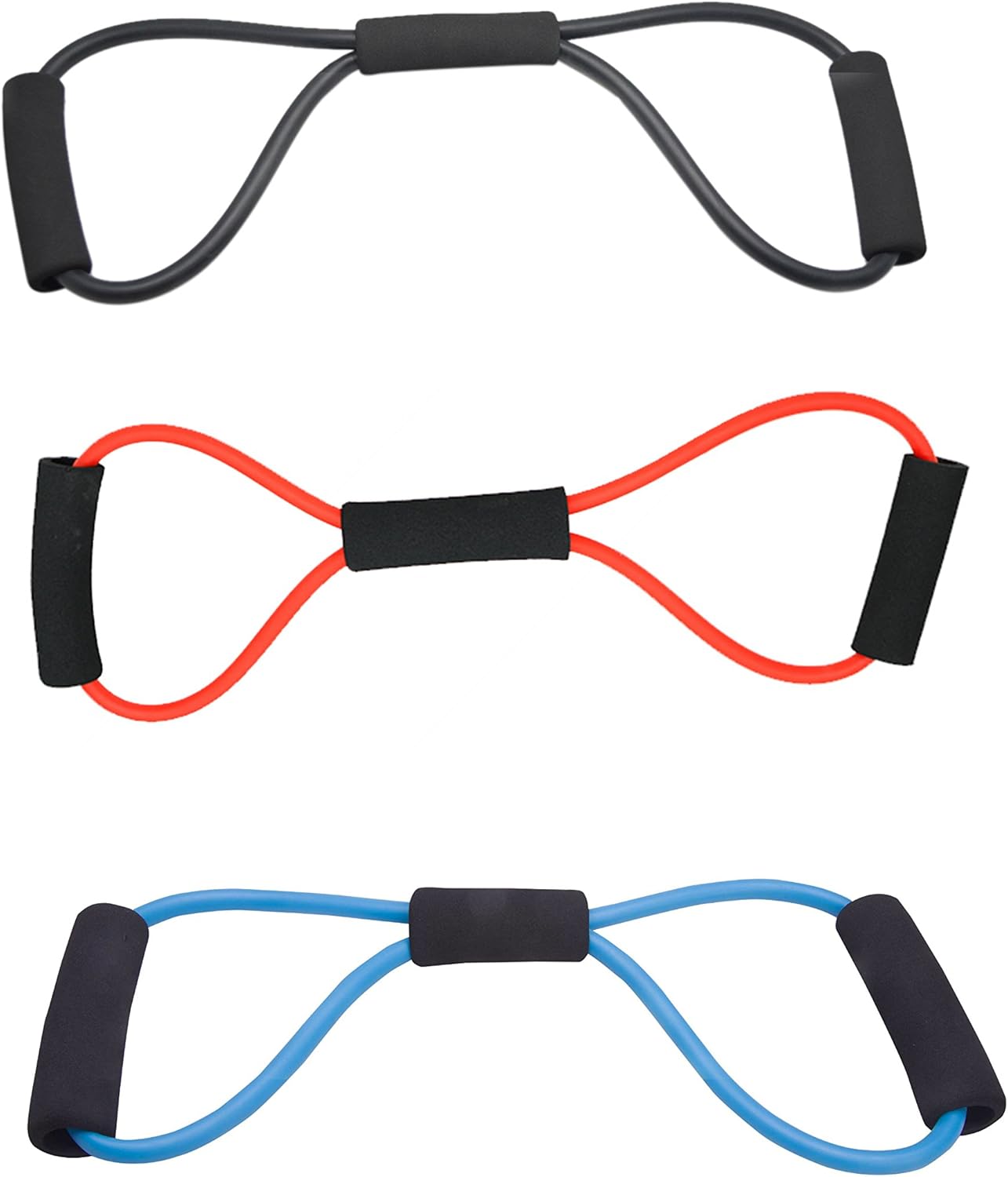 Amazon.com: Toner Resistance Band 8 Shape Tube Fitness Exercise Bands ...