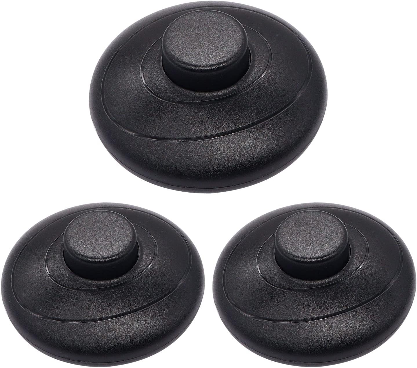 weideer 2Pcs Floor Foot Switch Round Inline Foot Pedal Lamp Switch AC ...