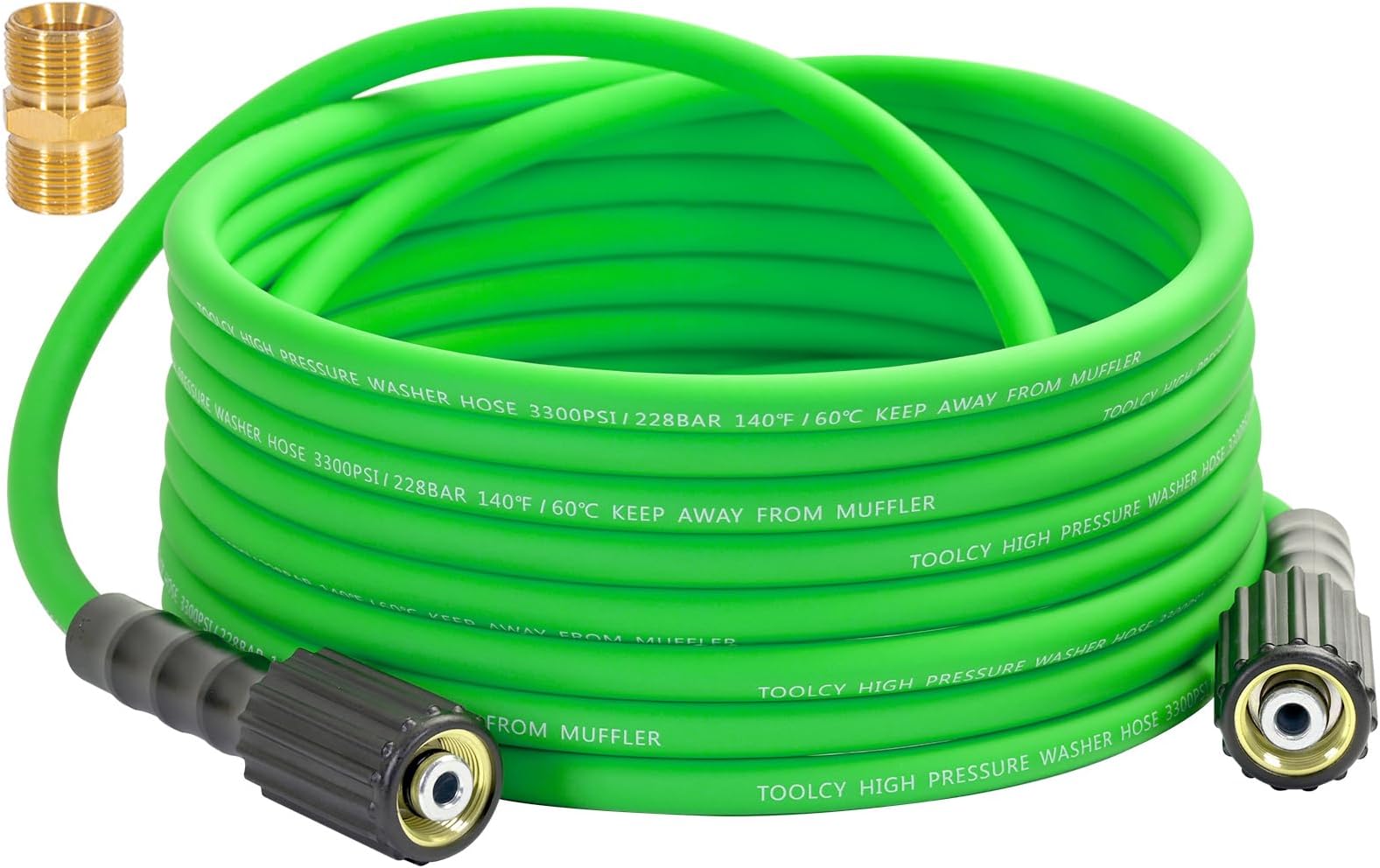 Amazon.com: Toolcy Pressure Washer Hose and Gun Kit, 3300 psi 30ft 1/4 ...