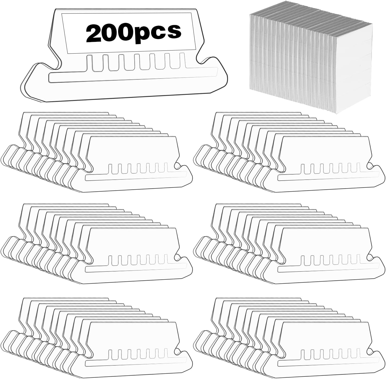 Amazon.com : 200 Sets Hanging File Folder Tabs, 3-1/8 Inch File Folder ...