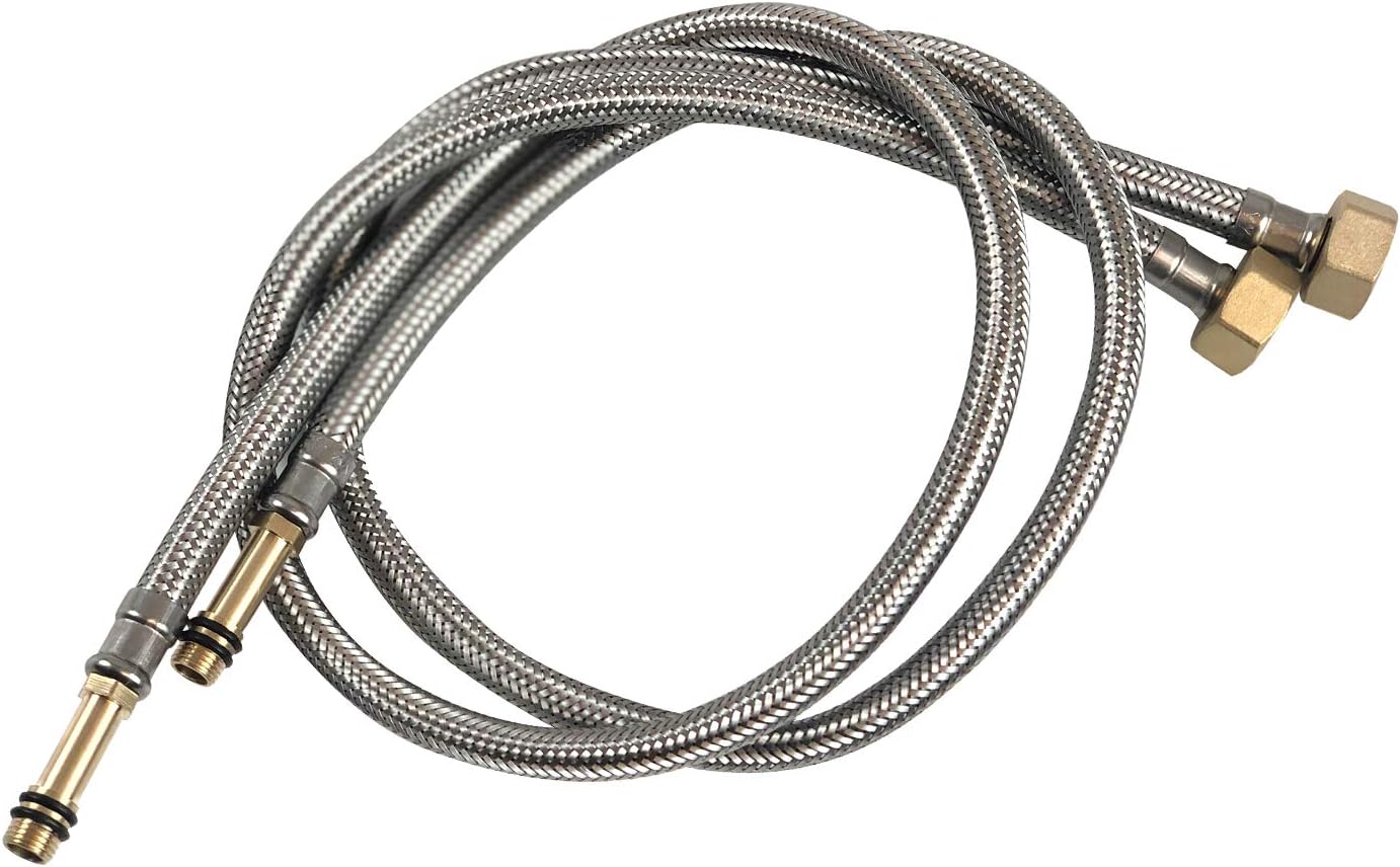 Xcel Home 2 (Pair) M10 x 1/2" BSP (900mm) Long Flexible Tap Connector ...