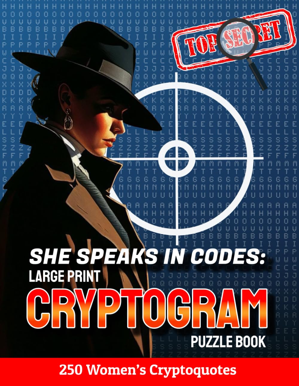 She Speaks in Codes: Large Print Cryptogram Puzzle Book: 250 Women's ...