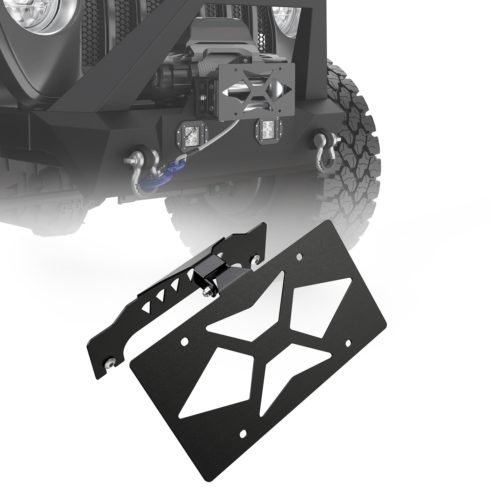 Amazon.com: CyanStone License Plate Mounting Bracket, Flip up Winch ...