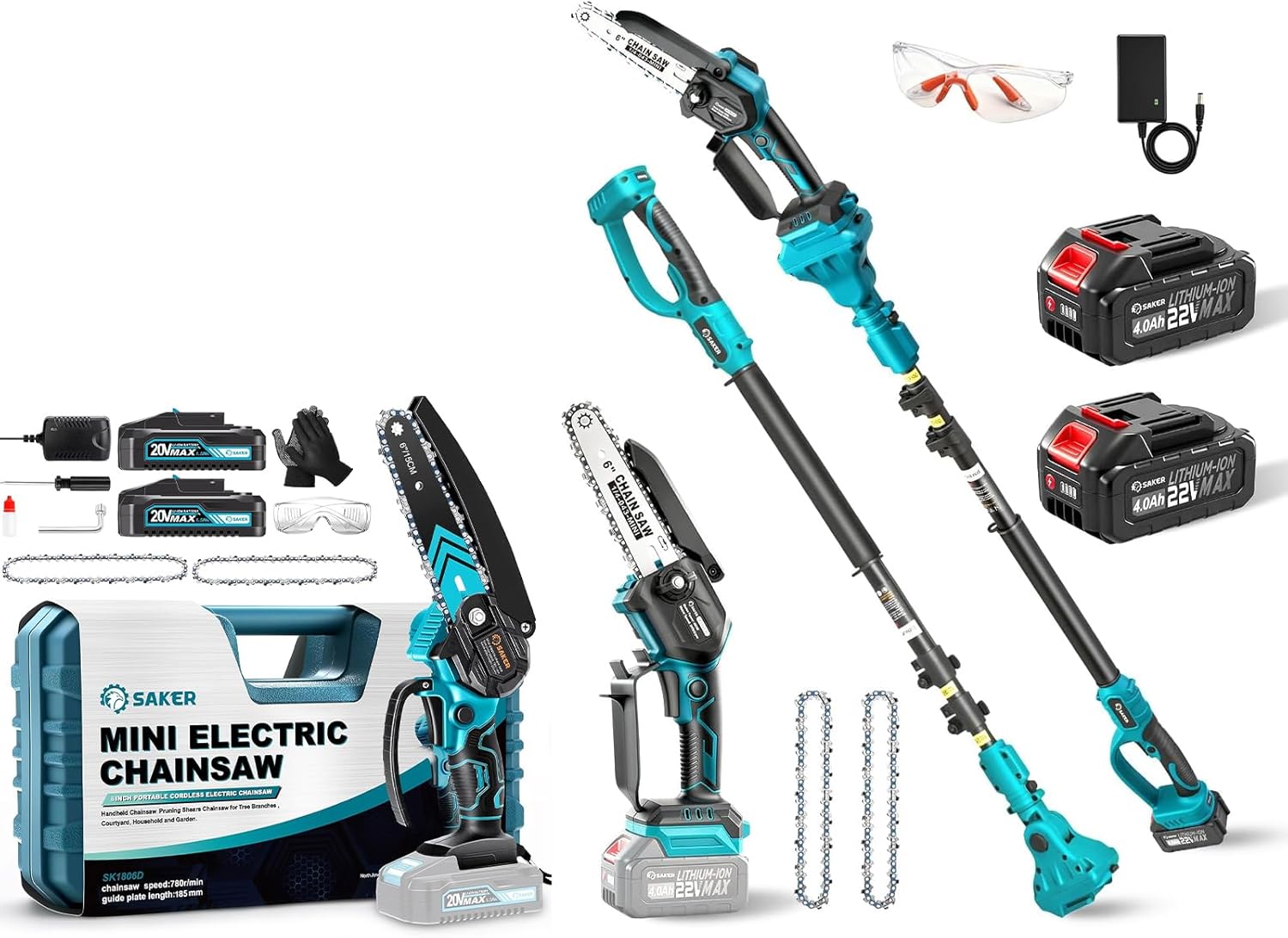 Amazon.com : Saker Mini Chainsaw,6 Inch Portable Electric Chainsaw ...