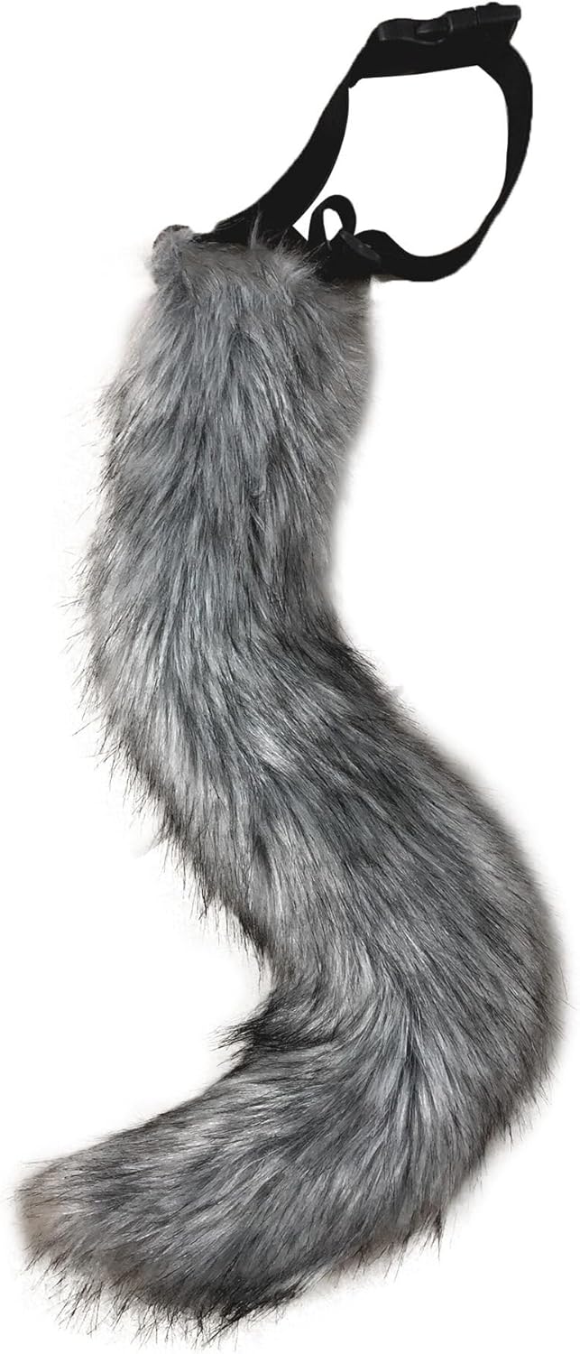 Amazon.com: Faux Fur Animal Tail Fake Fox Tail Cat Dog Wolf Tail ...