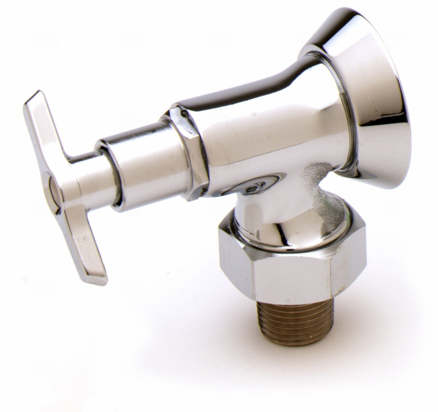 T&S Brass B-1351 Loose Key Angle Stop, 1/2-Inch Npt Female Inlet, 3/8 ...