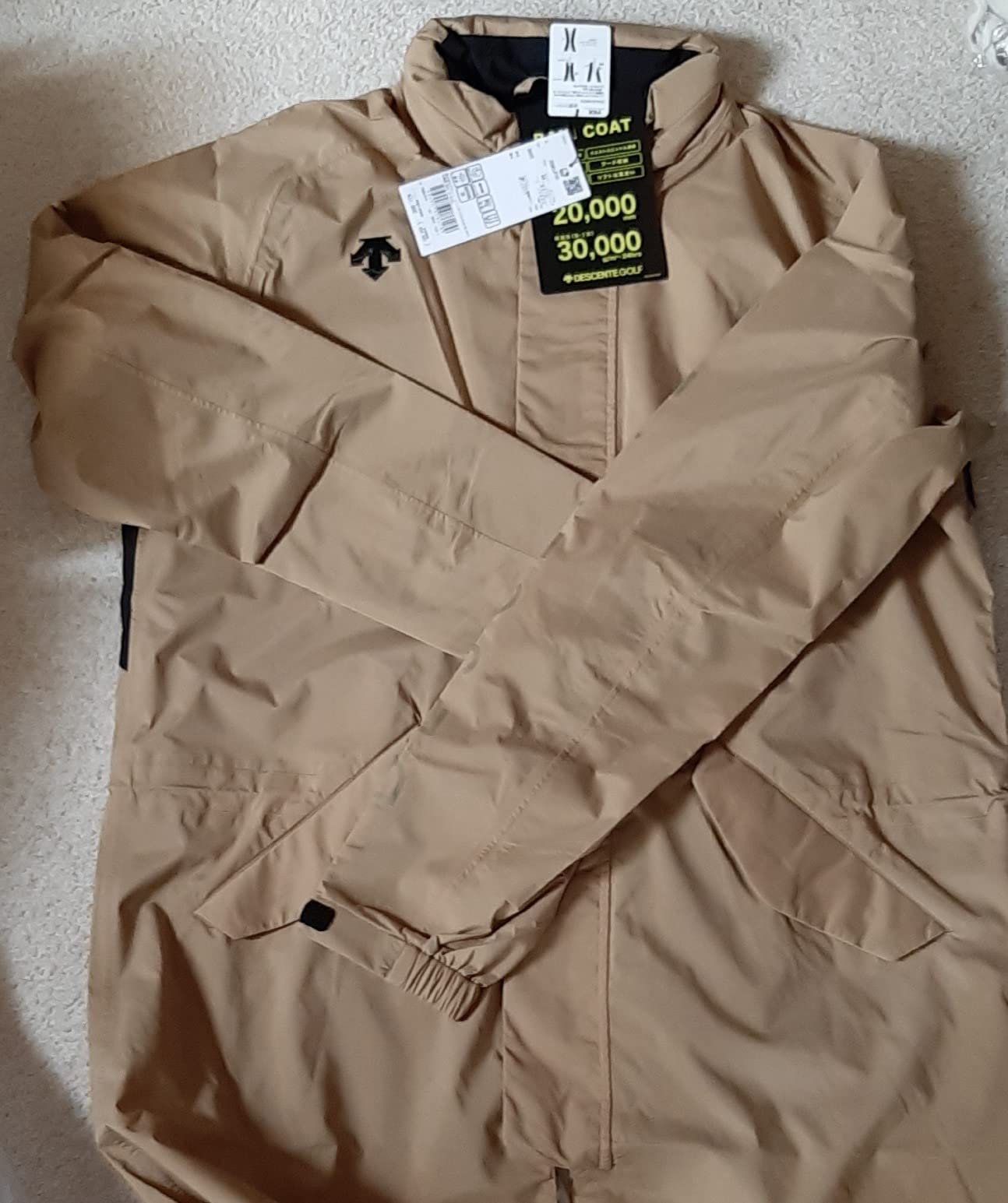 Amazon.co.jp: Descente DGMUJF00 Men's Raincoat, Water Pressure ...