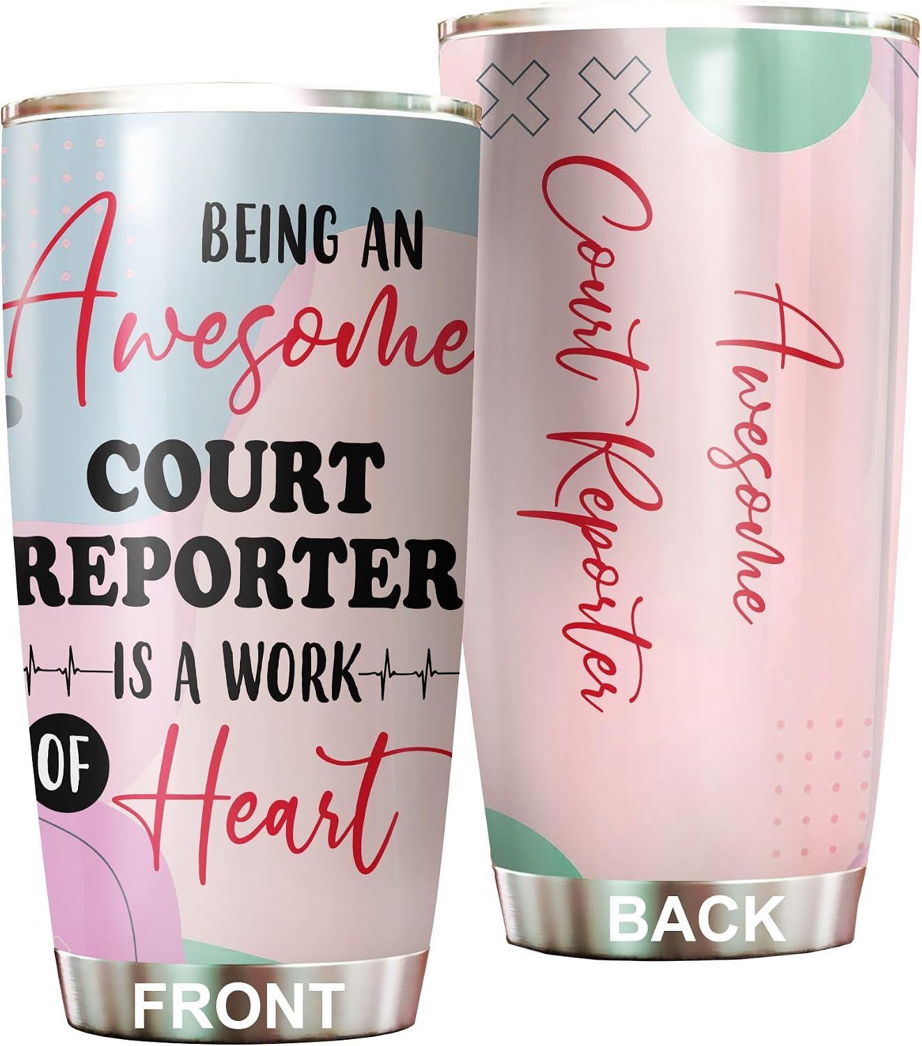 Amazon.com | MEDROC Awesome Court Reporter Tumbler Stainless Steel 20oz ...