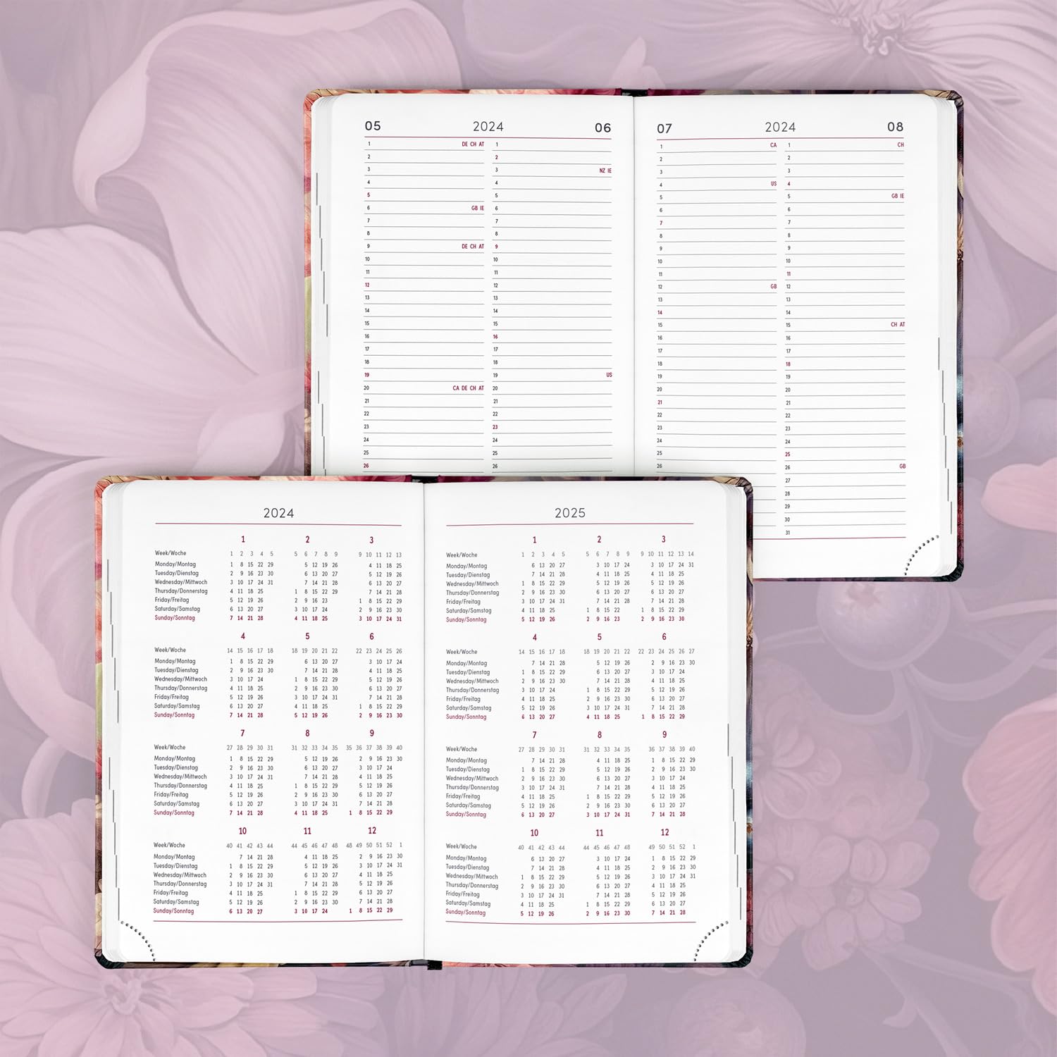 Notique 2024 2025 Calendar Weekly Planner Book Calendar Pocket Calendar ...