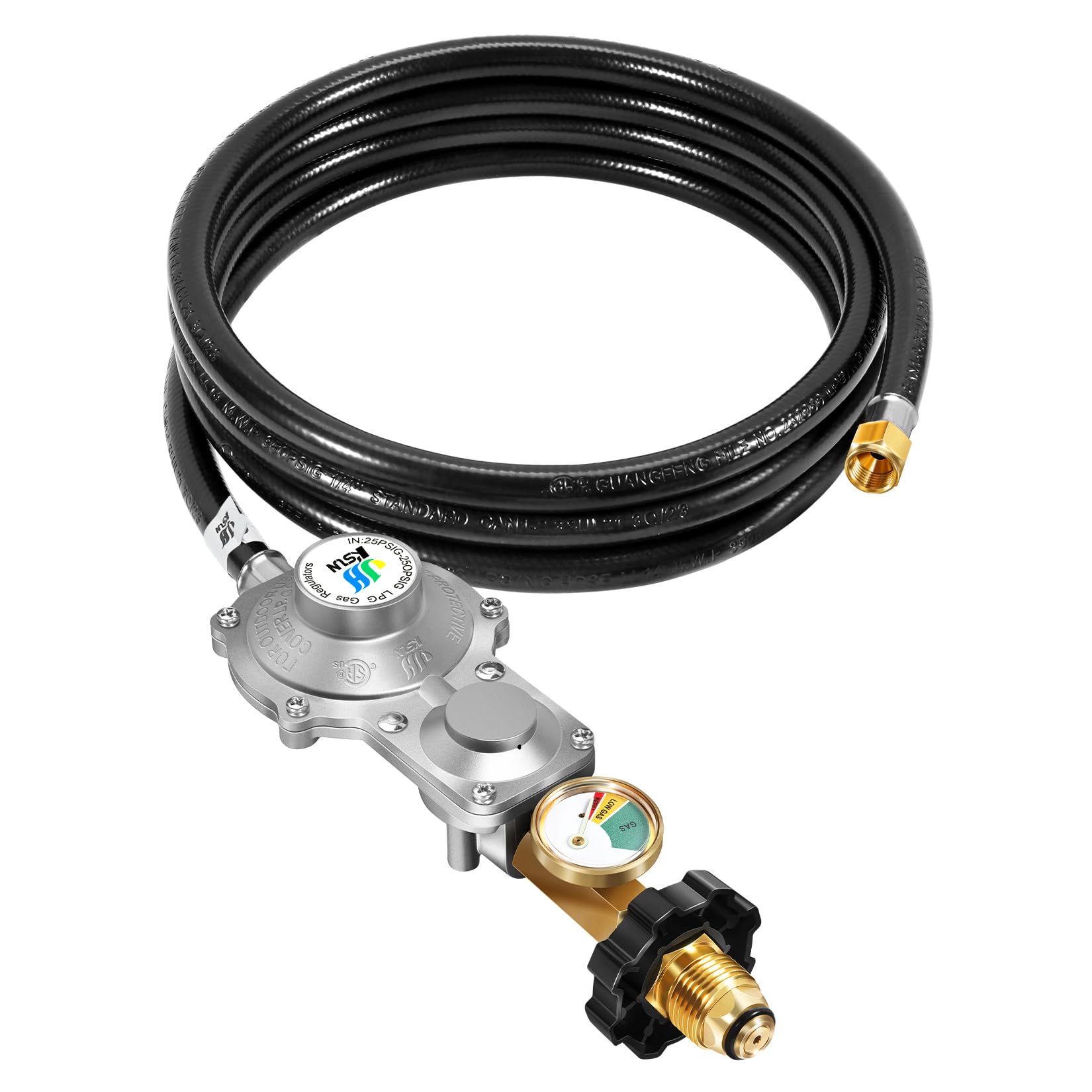 Amazon.com : GasSaf 10FT 2 Stage Propane Regulator with Hose for RV ...
