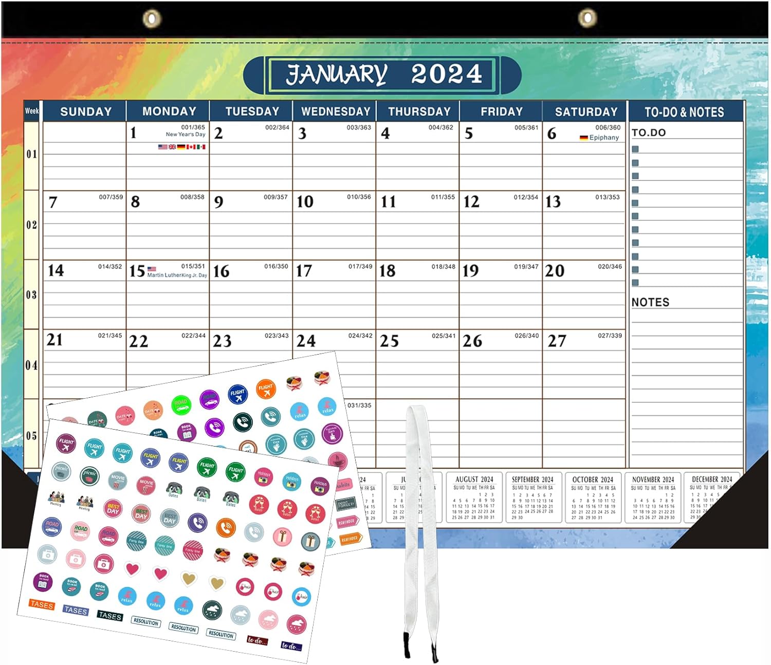 Junart Desk Calendar 2024-2025, Wall Calendar Runs From Jan 2024-Jun ...