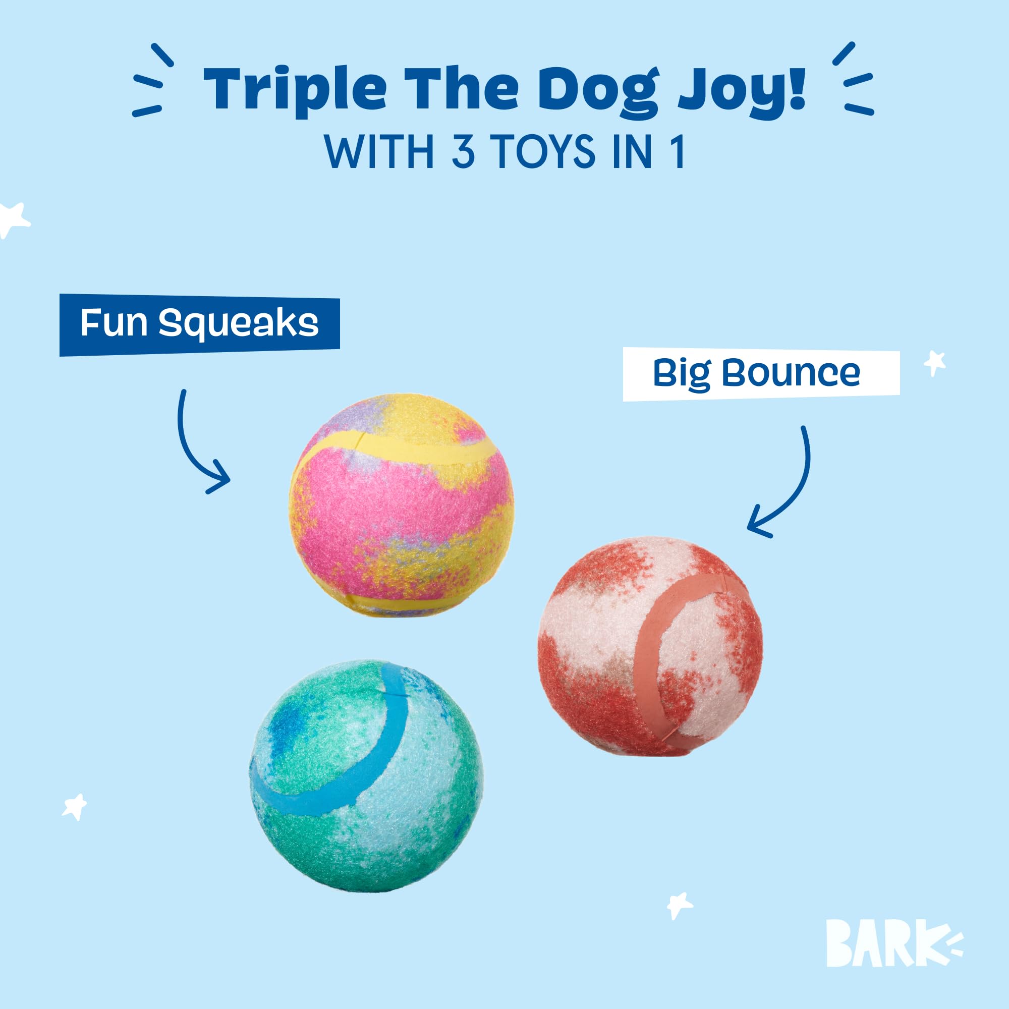 Snapklik.com : Barkbox Dog Toys Squeaky Clean Bath Bombs Squeaker Ball ...