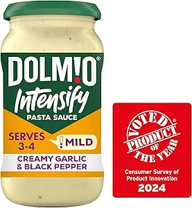 Dolmio Intensify Pasta Sauce Mild Creamy Garlic & Black Pepper, 390g ...