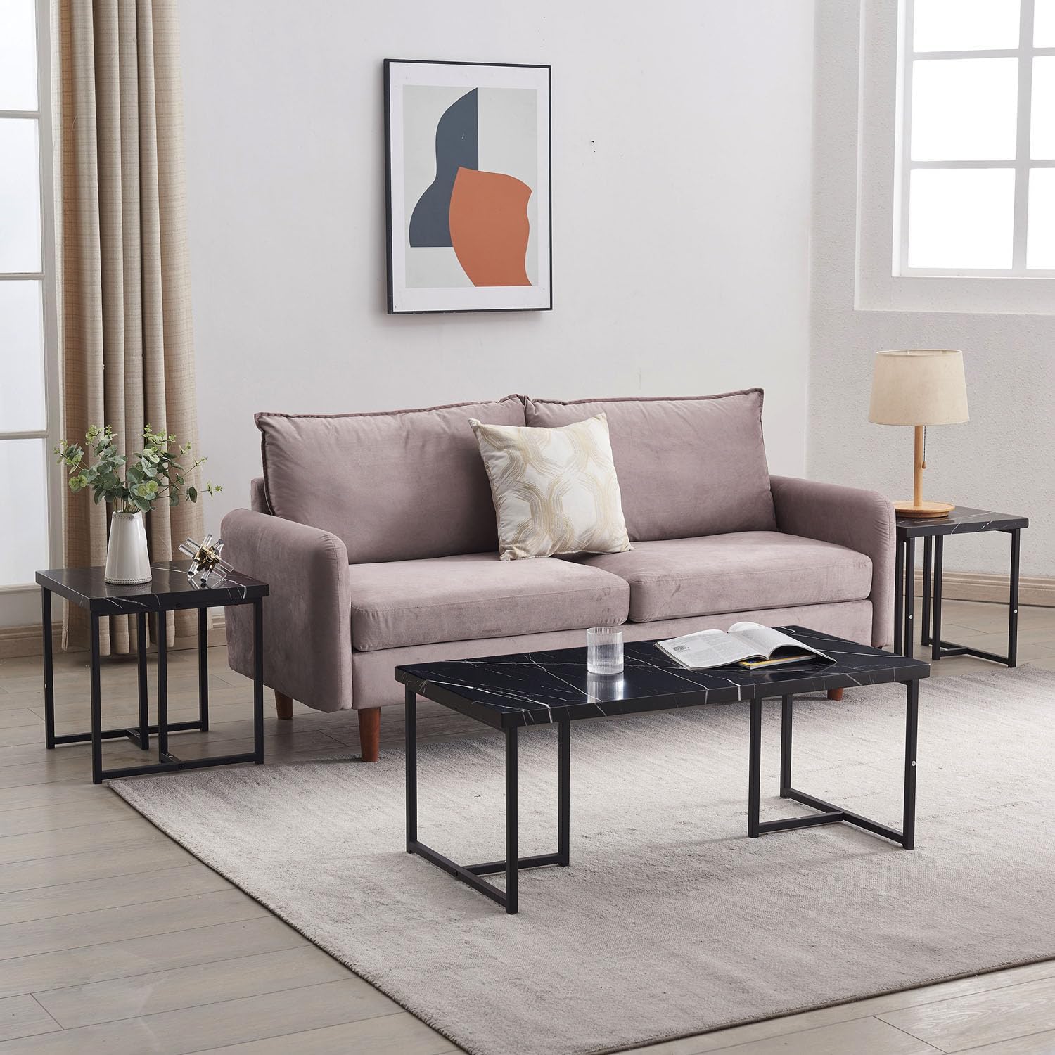 Amazon.com: Kings Brand Furniture Salem 3-Piece Living Room Table Set ...