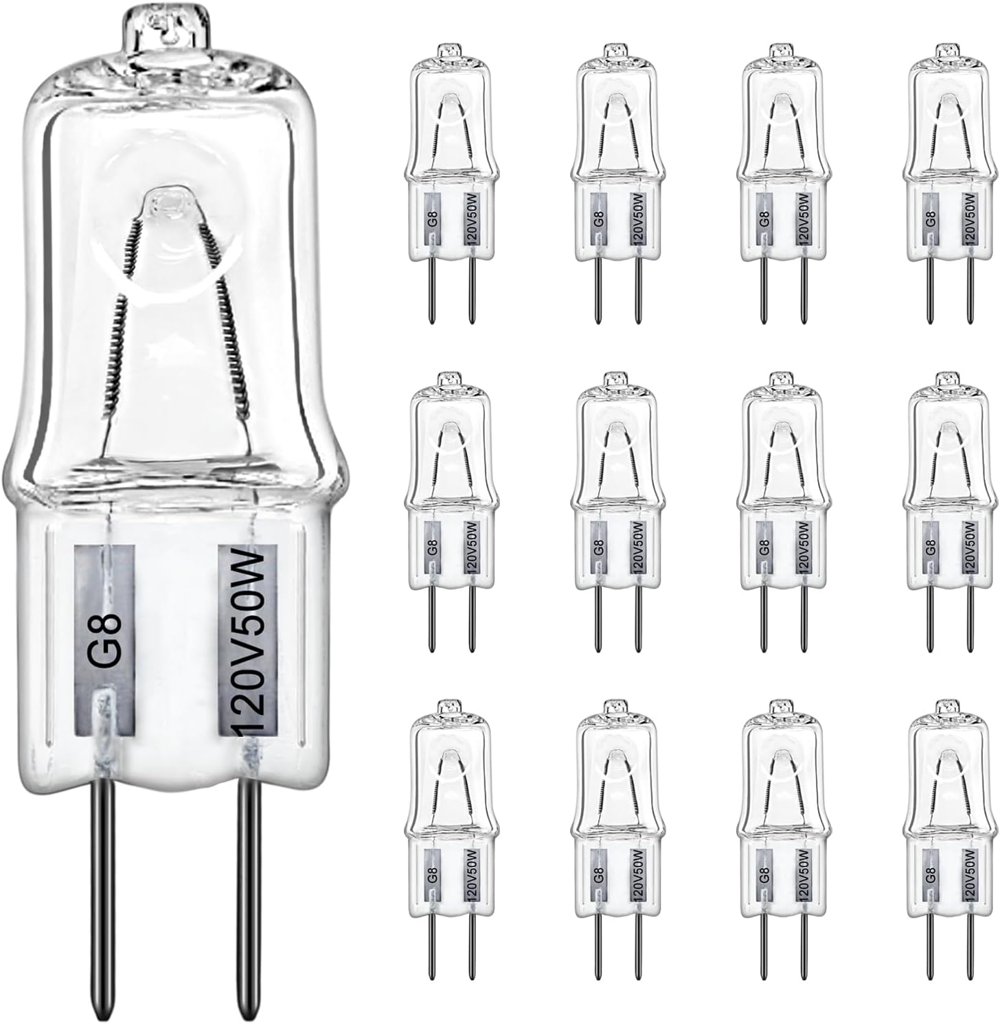 LedWekei G8 Halogen Bulbs,120v 50w Bulb Mini Spotlight Bulbs 2 Pin ...