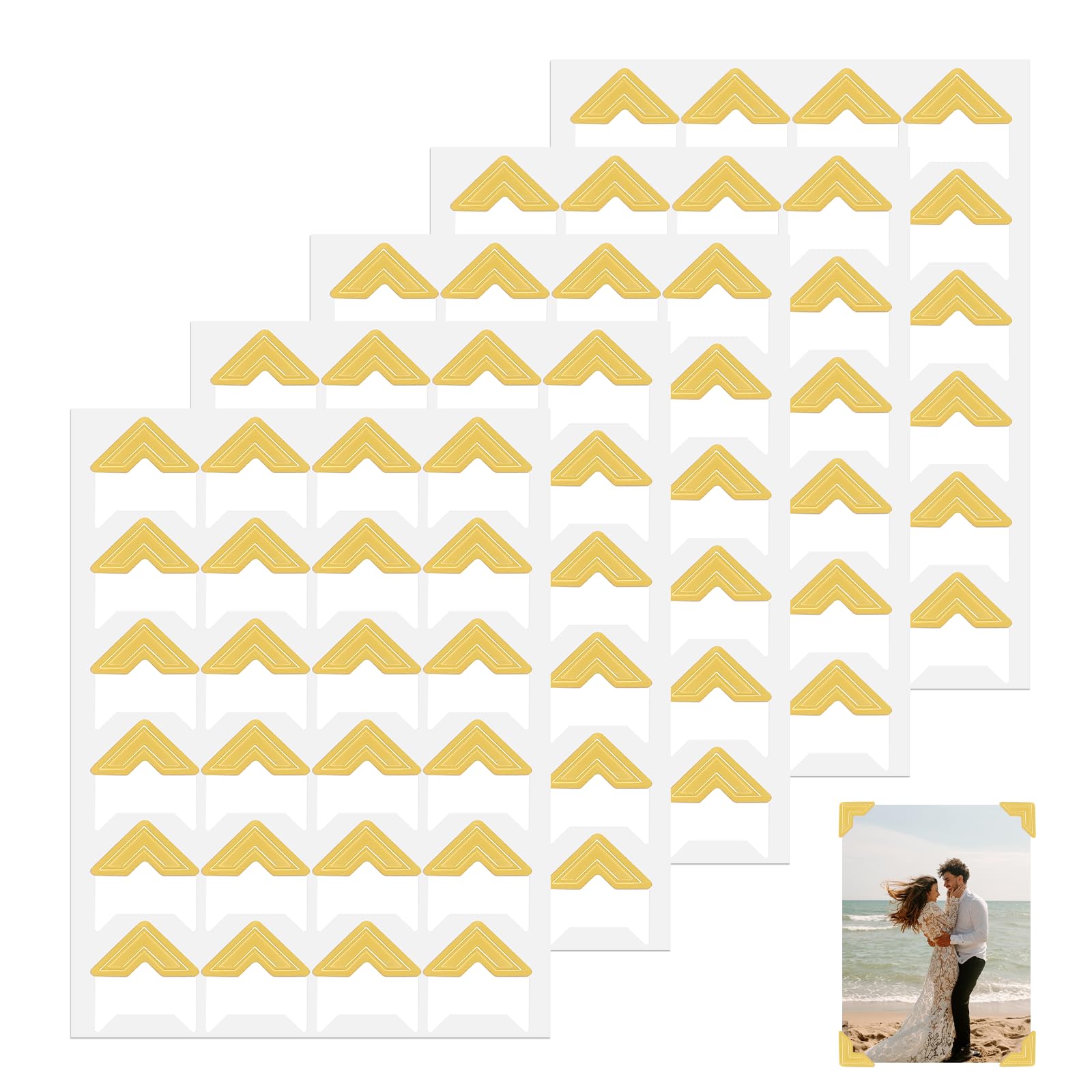 Amazon.com: 120 PCS Gold Photo Corners Self Adhesive Picture Corners ...