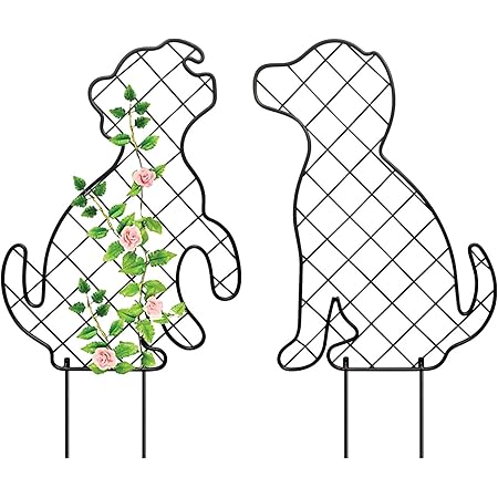 Amazon.com : Metal Dog Garden Stakes Outdoor Metal Dog Statue Animal ...