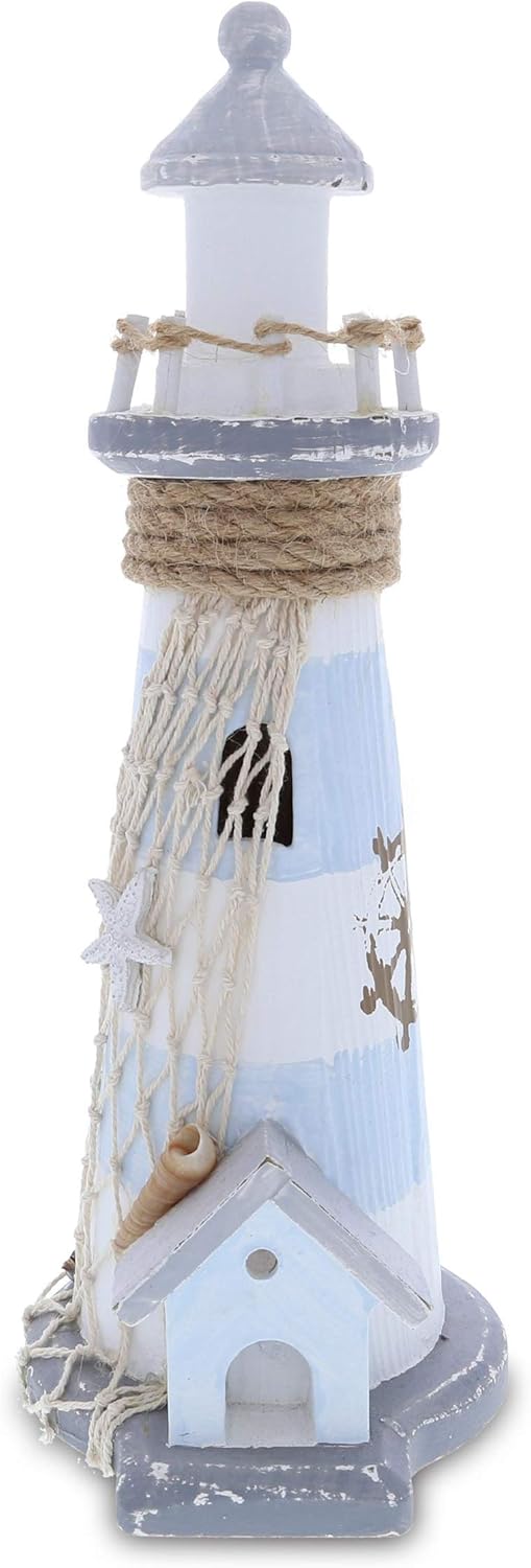 Amazon.com: CoTa Global Moonlight Wooden Lighthouse Decor 11.5 Inch ...