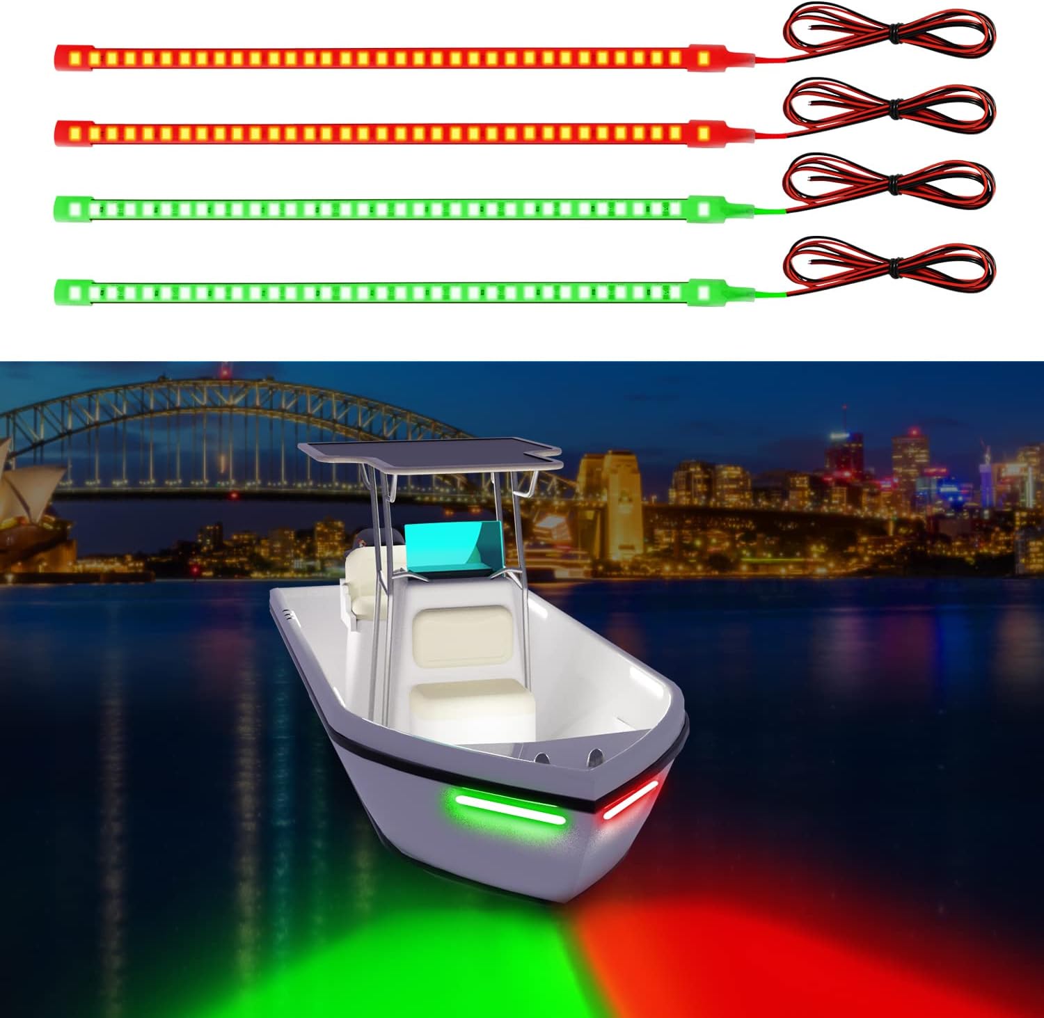 Amazon.com: Boat Navigation Led Light Strip for Pontoon Boat,Jon Boat ...