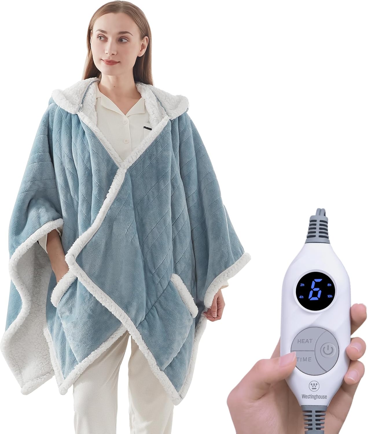 Amazon.com: Westinghouse Wearable Heated Throw Blanket, Electric Heated ...